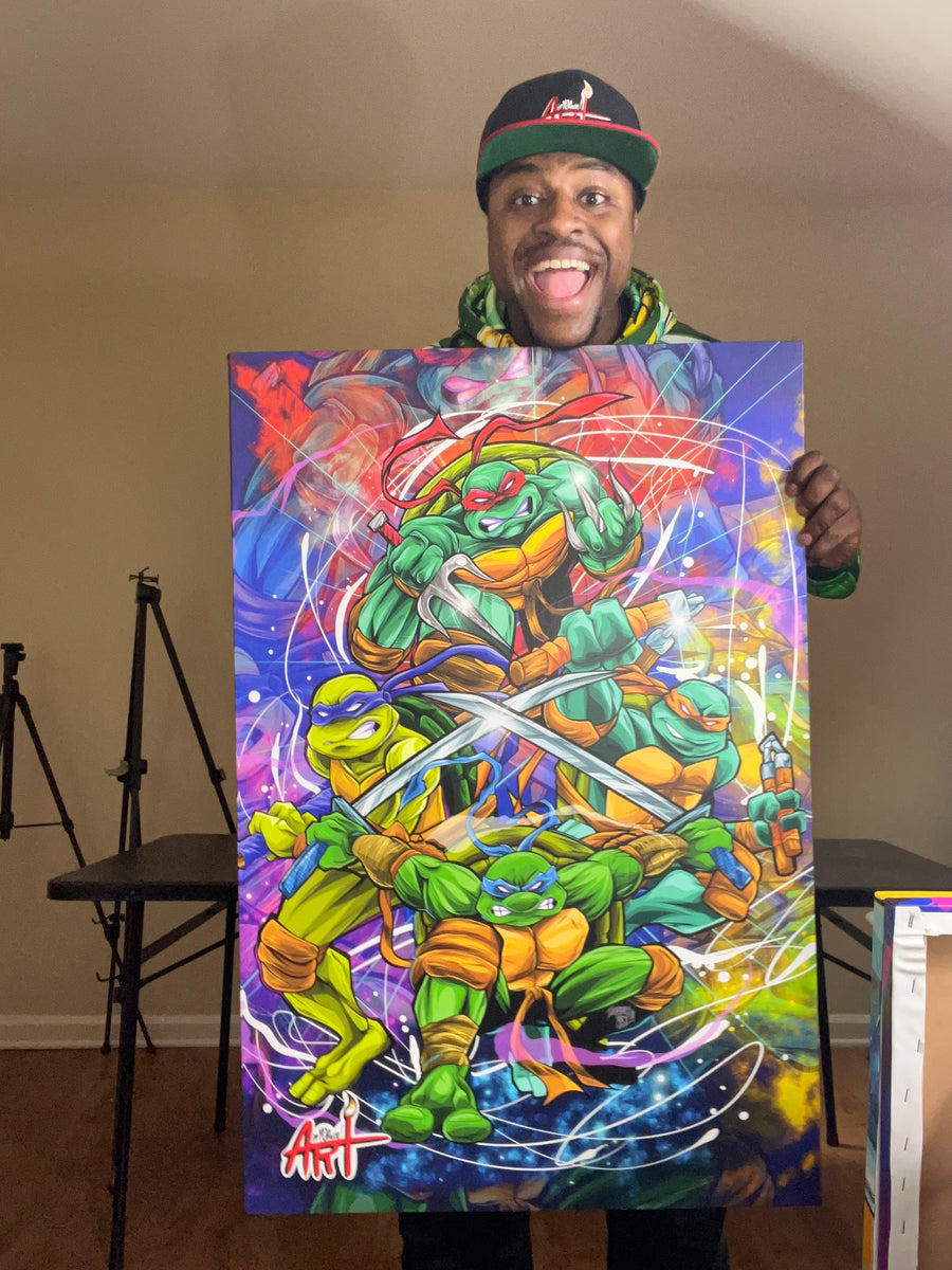 Four Green Ninjas – inyoface Art