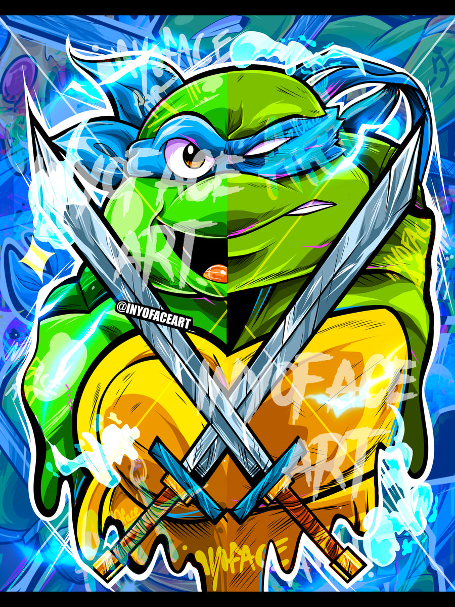 Blue turtle poster 2 – inyoface Art
